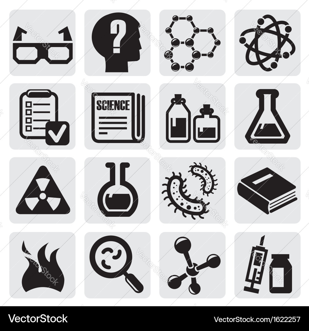 Science Icon Collection Royalty Free Vector Image