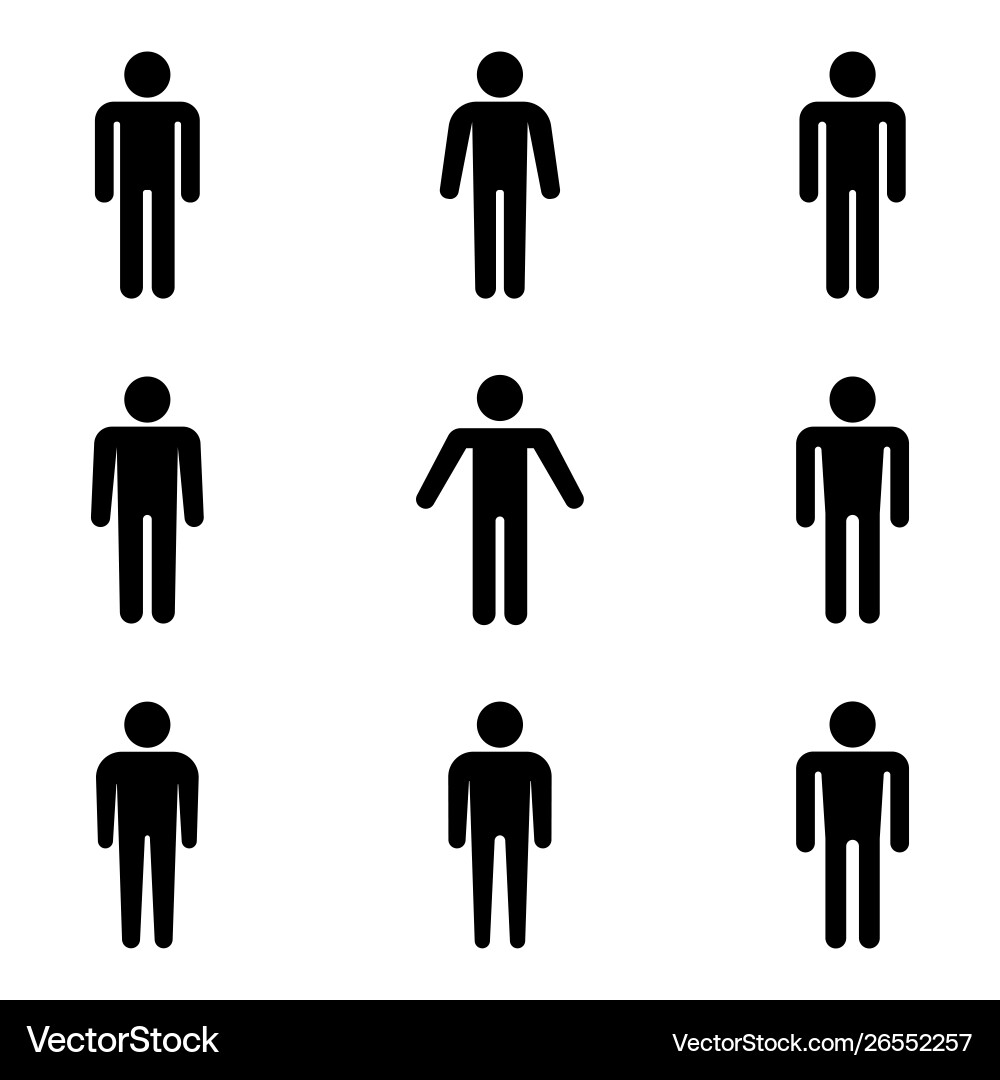Set stick figures Royalty Free Vector Image - VectorStock