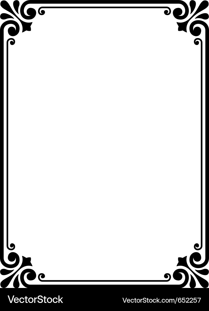 Simple ornamental decorative frame Royalty Free Vector Image