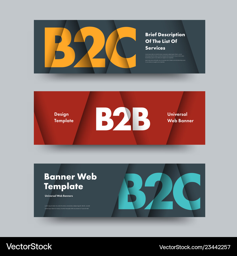 Template of horizontal web banners in the style Vector Image