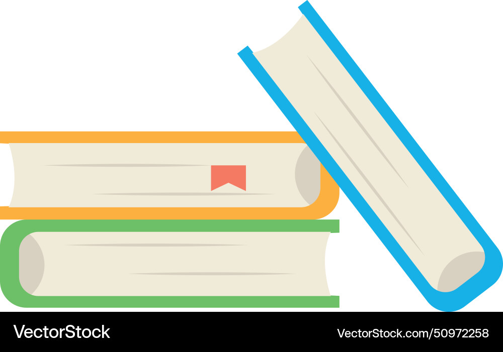 Books pile education Royalty Free Vector Image