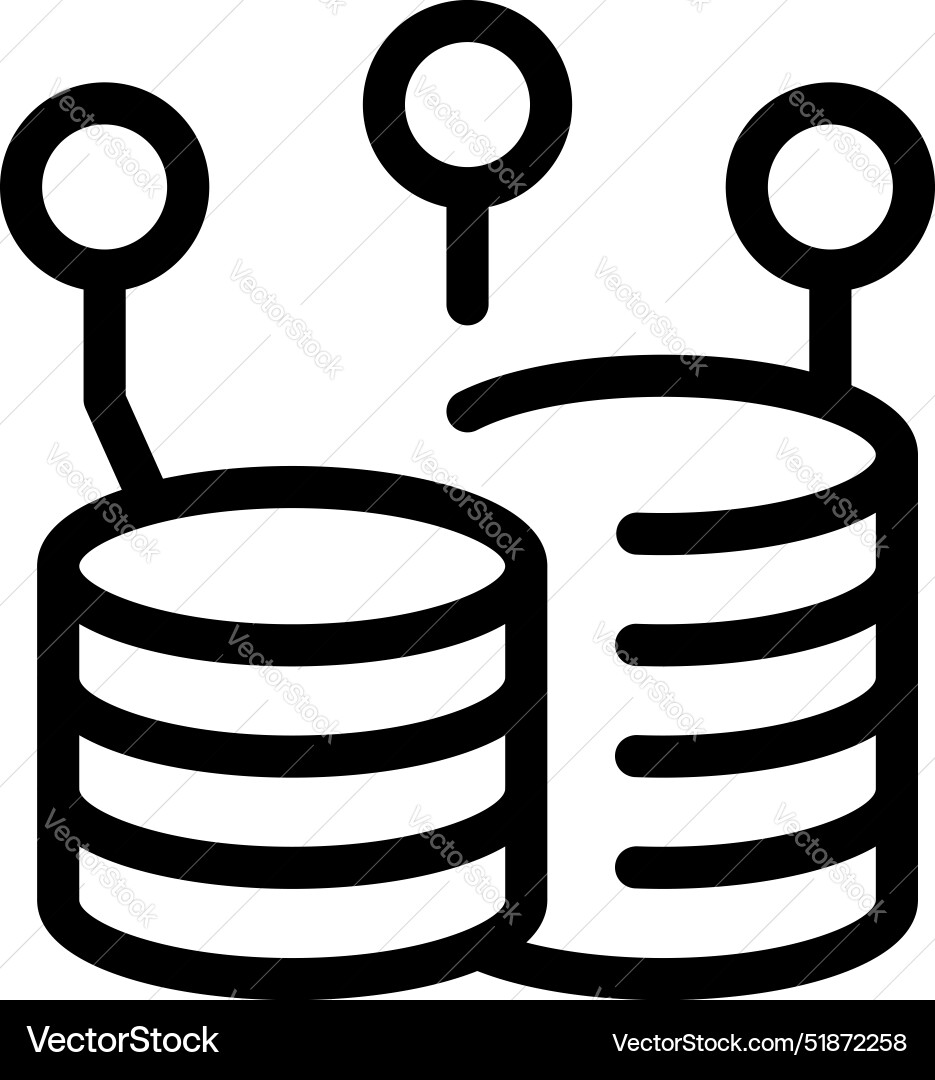 Data transferring from one server to another Vector Image