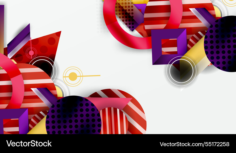 Dynamic complex geometric abstract background Vector Image