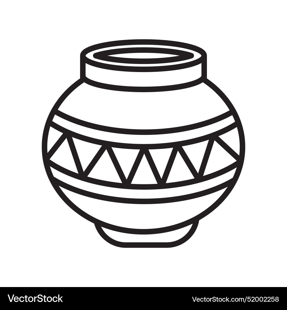 Earthen pot icon perfect for traditional Vector Image