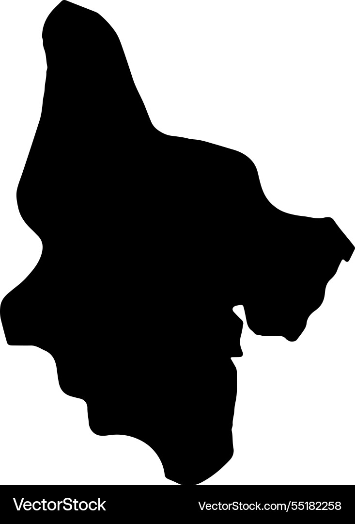 Ninh thun vietnam silhouette map Royalty Free Vector Image