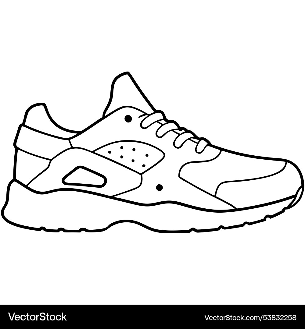 Sneakers shoes for training shoe Royalty Free Vector Image
