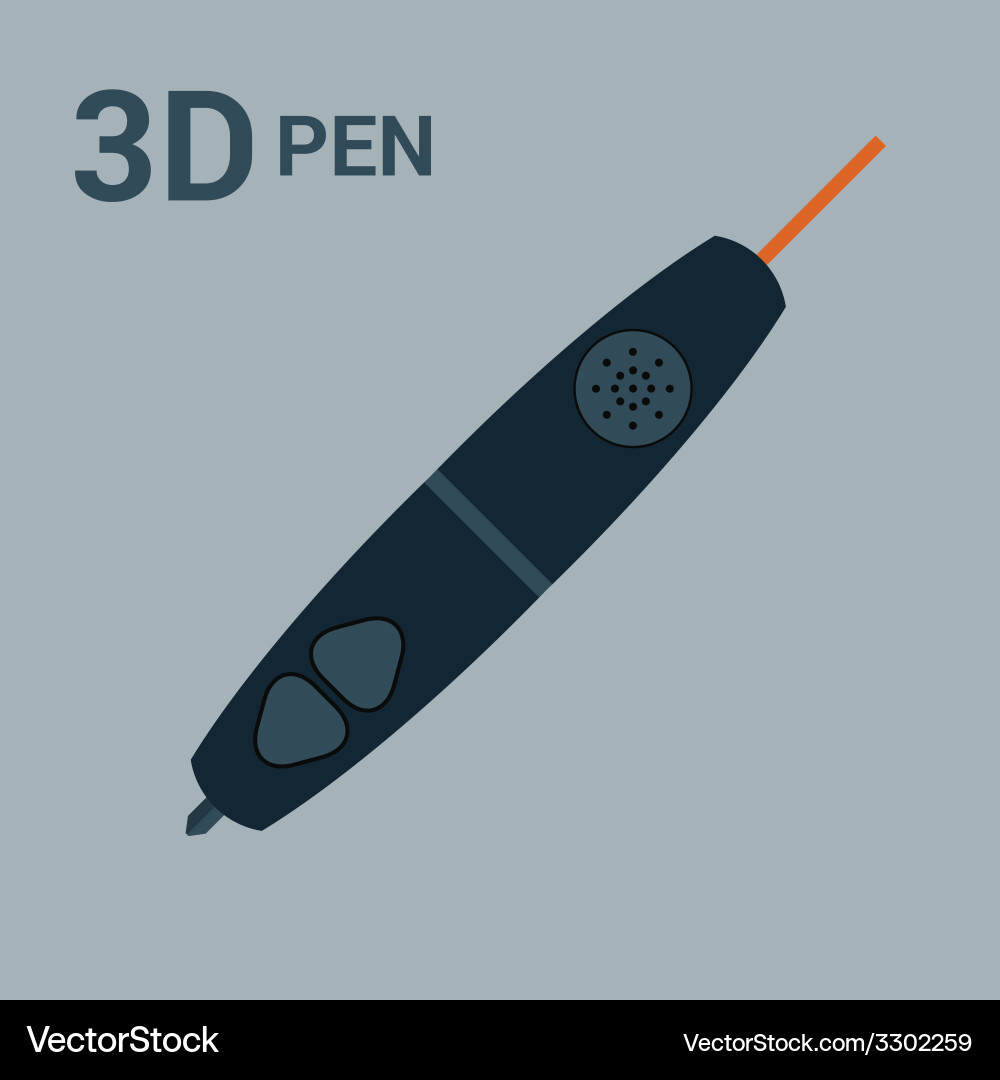3d pen for printing icon with simple design Vector Image
