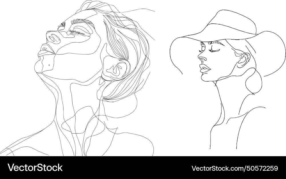 Abstract woman contour Royalty Free Vector Image
