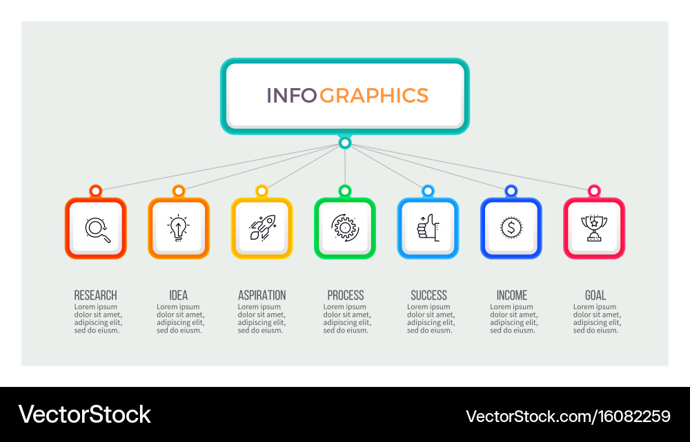 Business hierarchy infographic organization chart Vector Image