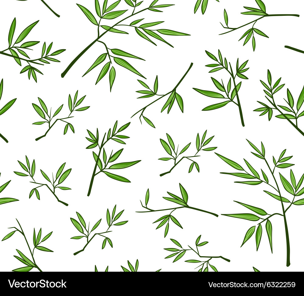 Green bamboo seamless pattern Royalty Free Vector Image