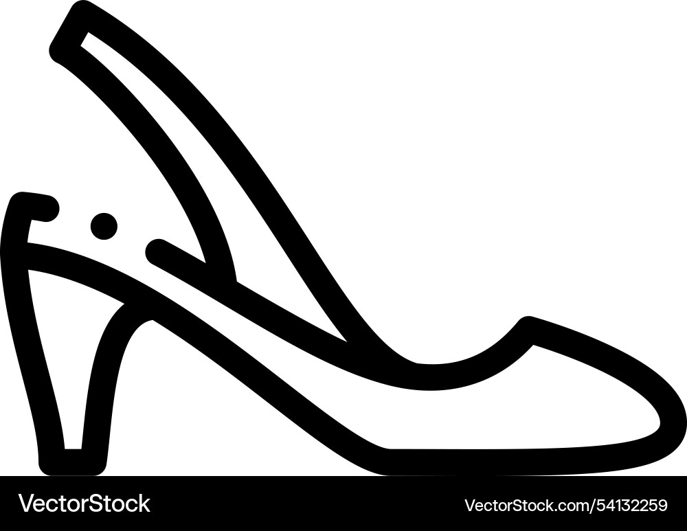 High heels icon thin linear style design isolated Vector Image