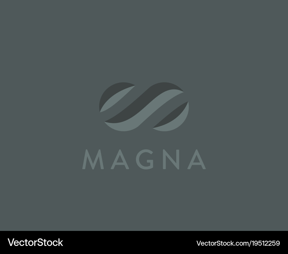 Infinity Ribbon Logo Royalty Free Vector Image