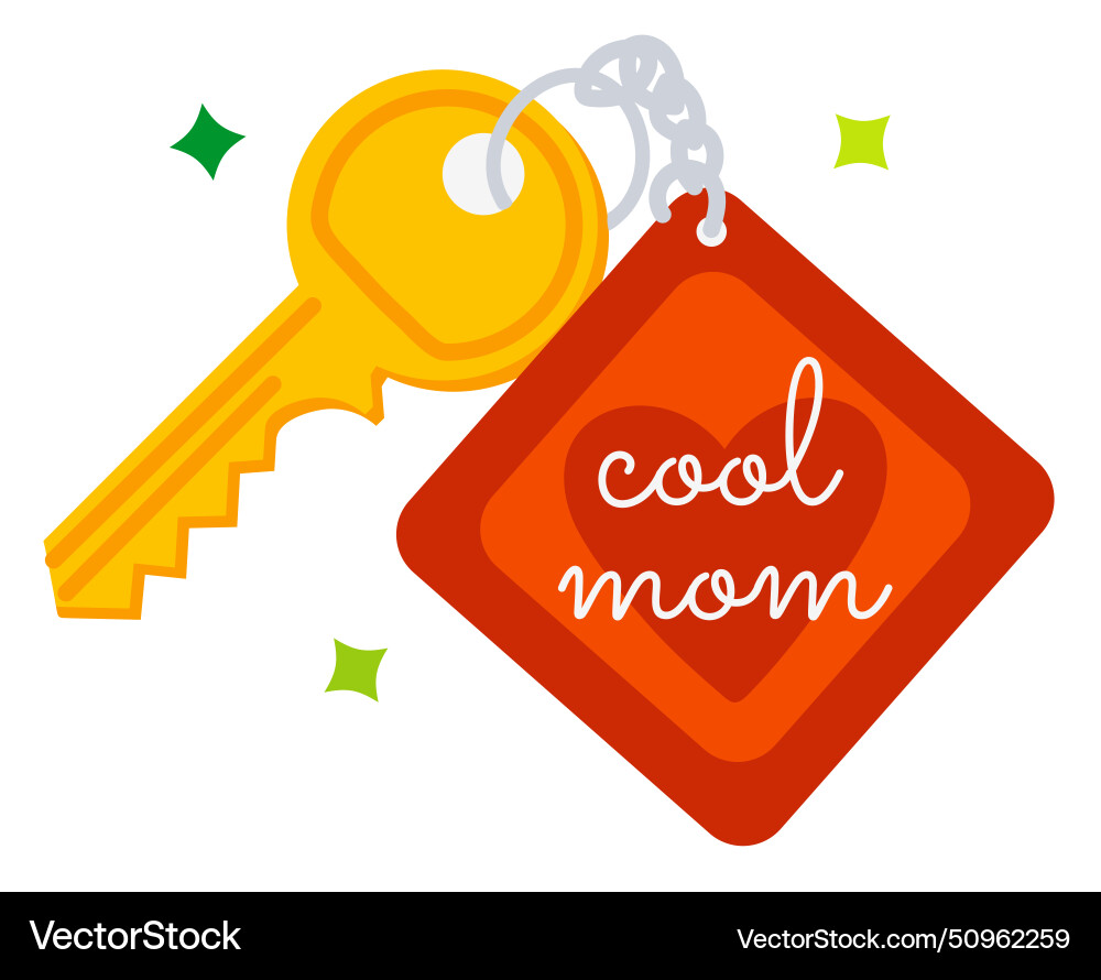 Mom keychain Royalty Free Vector Image - VectorStock