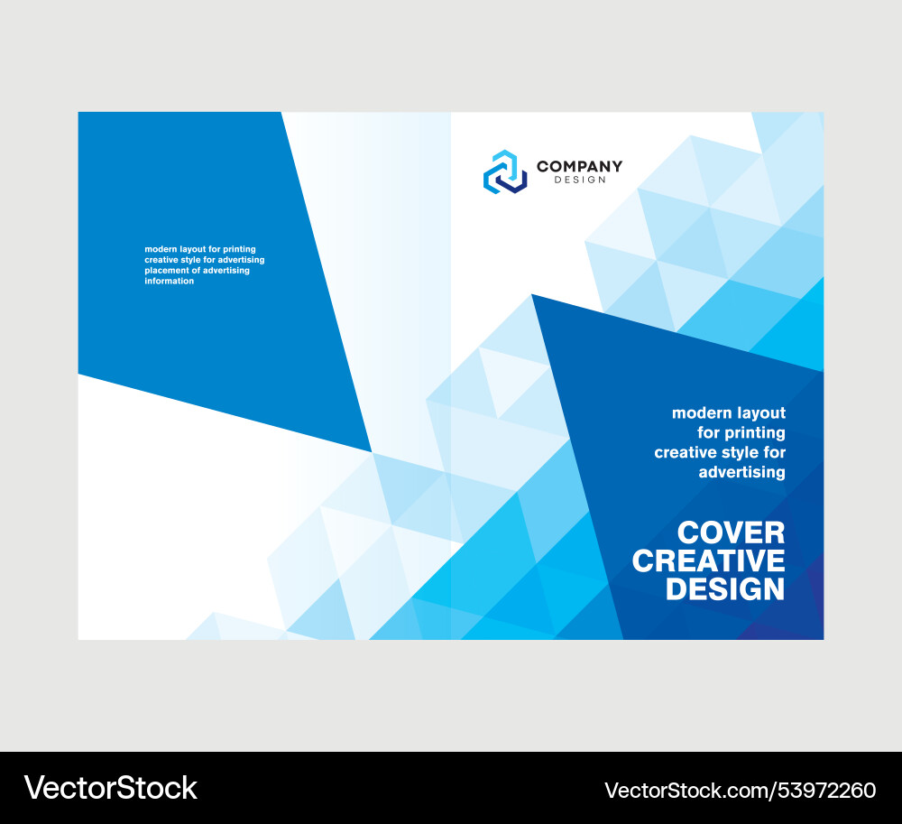 Cover design for presentations and advertising Vector Image