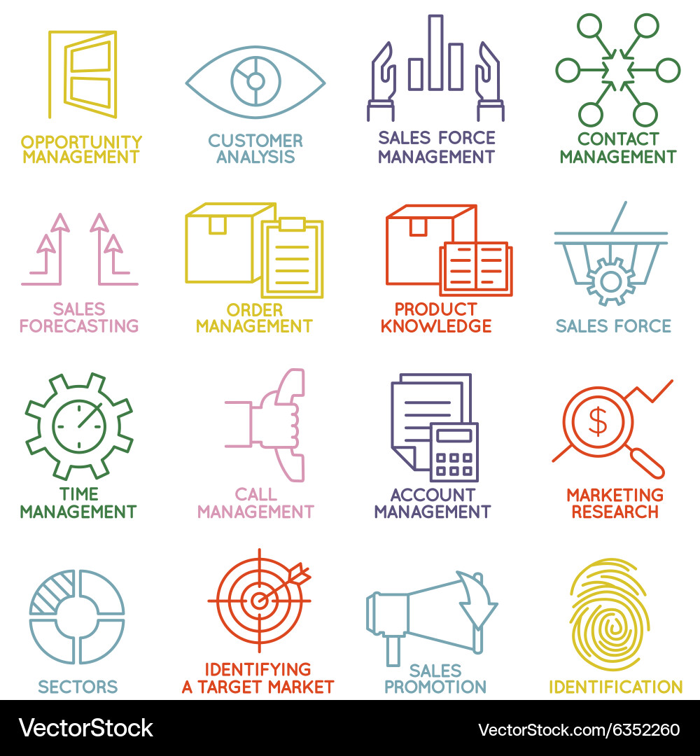 Customer relationship management icons - part 3 Vector Image