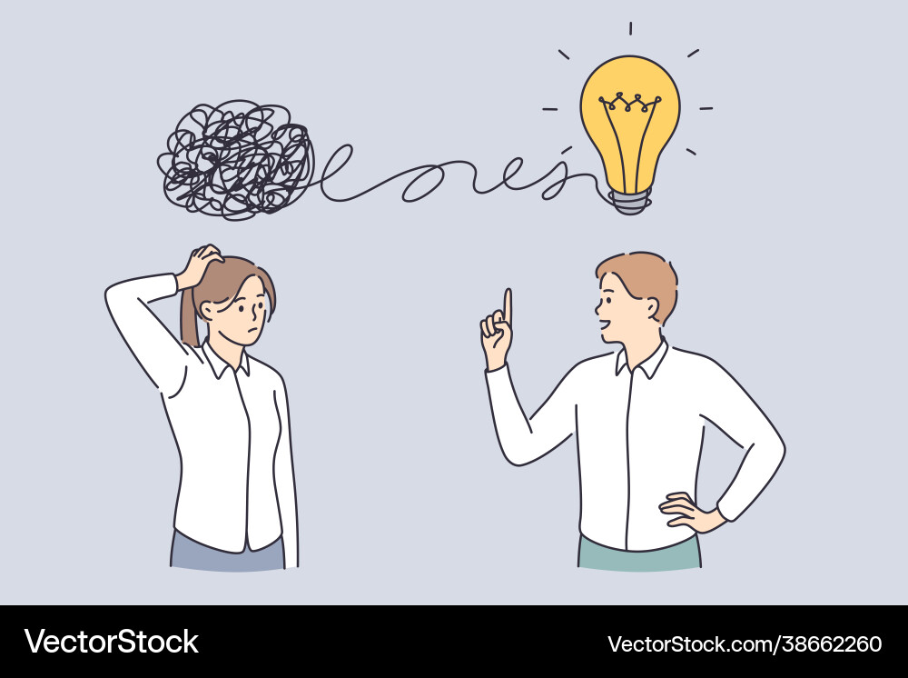 Proactive and reactive thinking chaos order Vector Image