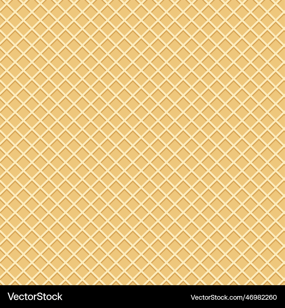Waffle background ice cream cone texture sweet Vector Image