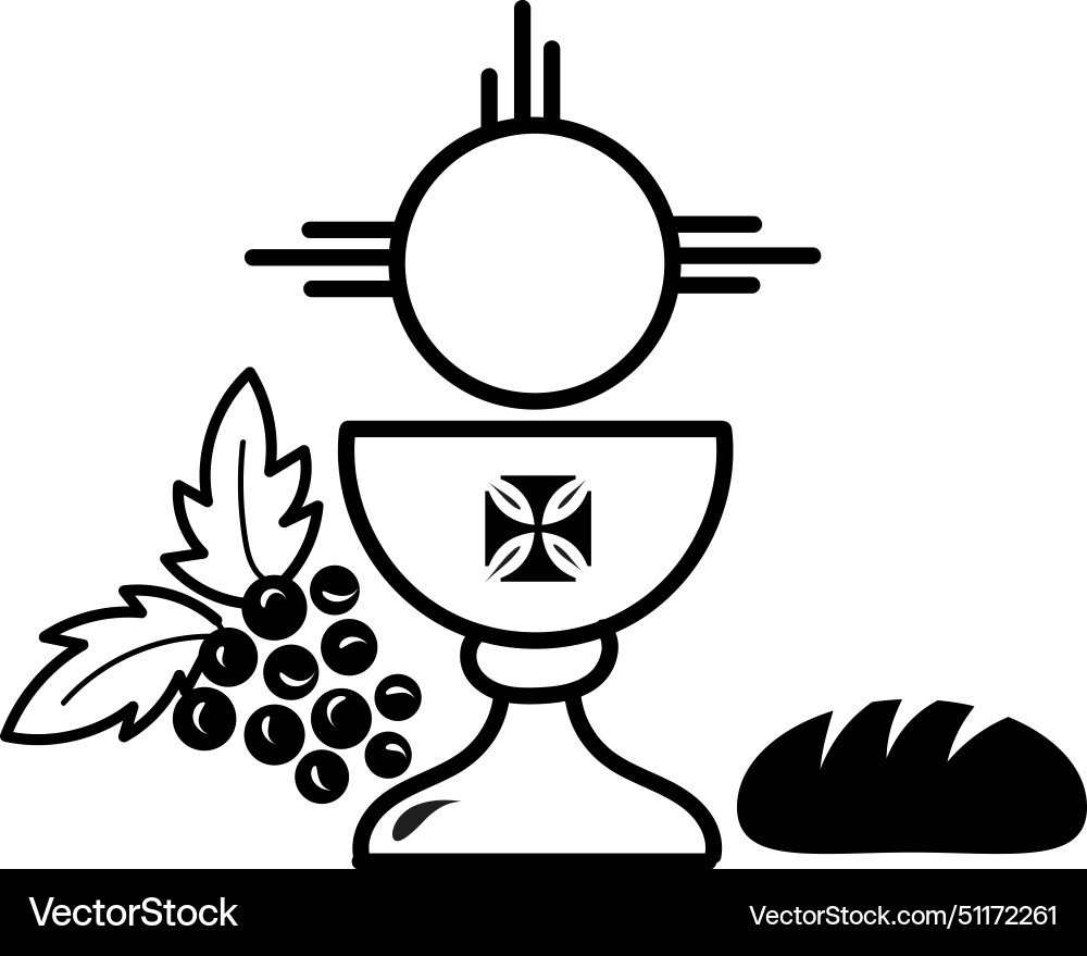 Christian art symbol for print Royalty Free Vector Image