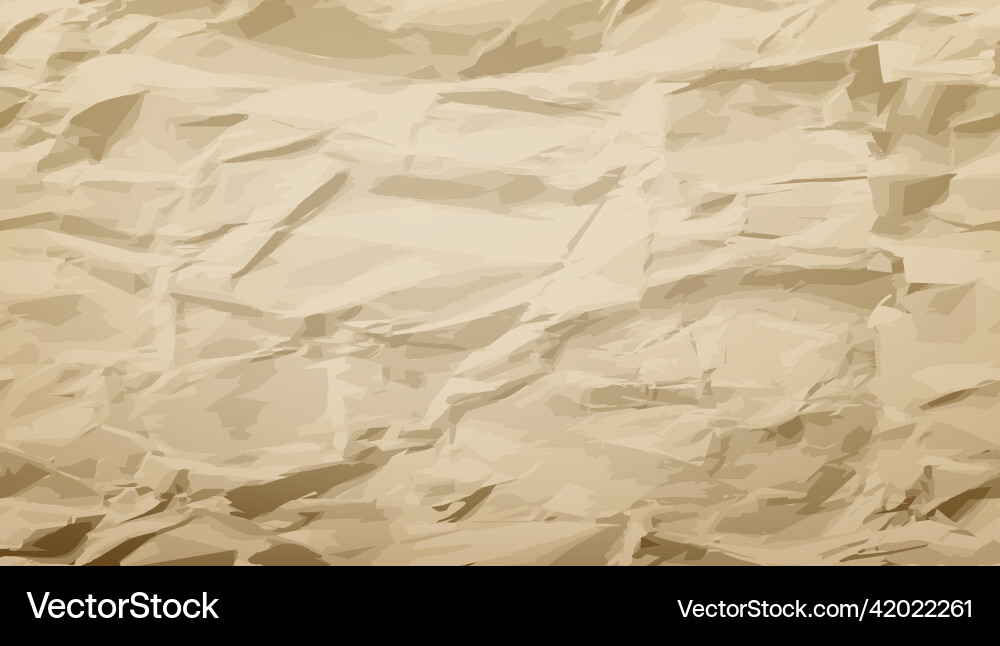 Crumpled Brown Paper Texture Royalty Free Vector Image