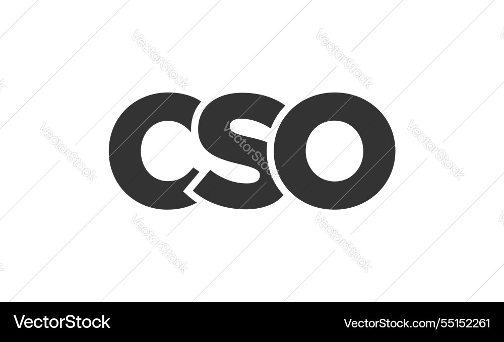Cso logo design template with strong and modern Vector Image