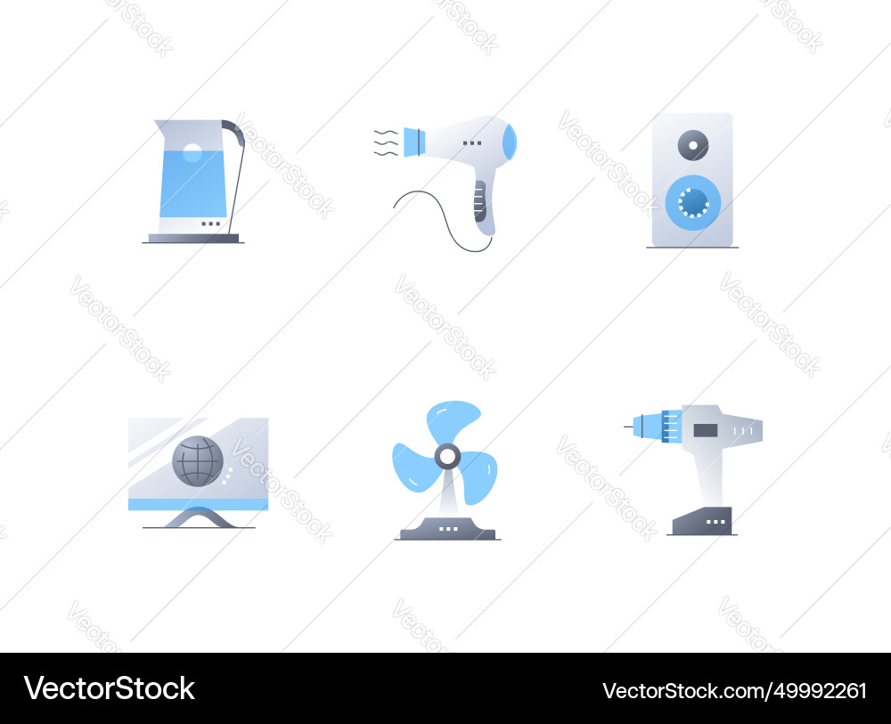Electrical household appliances - flat design Vector Image