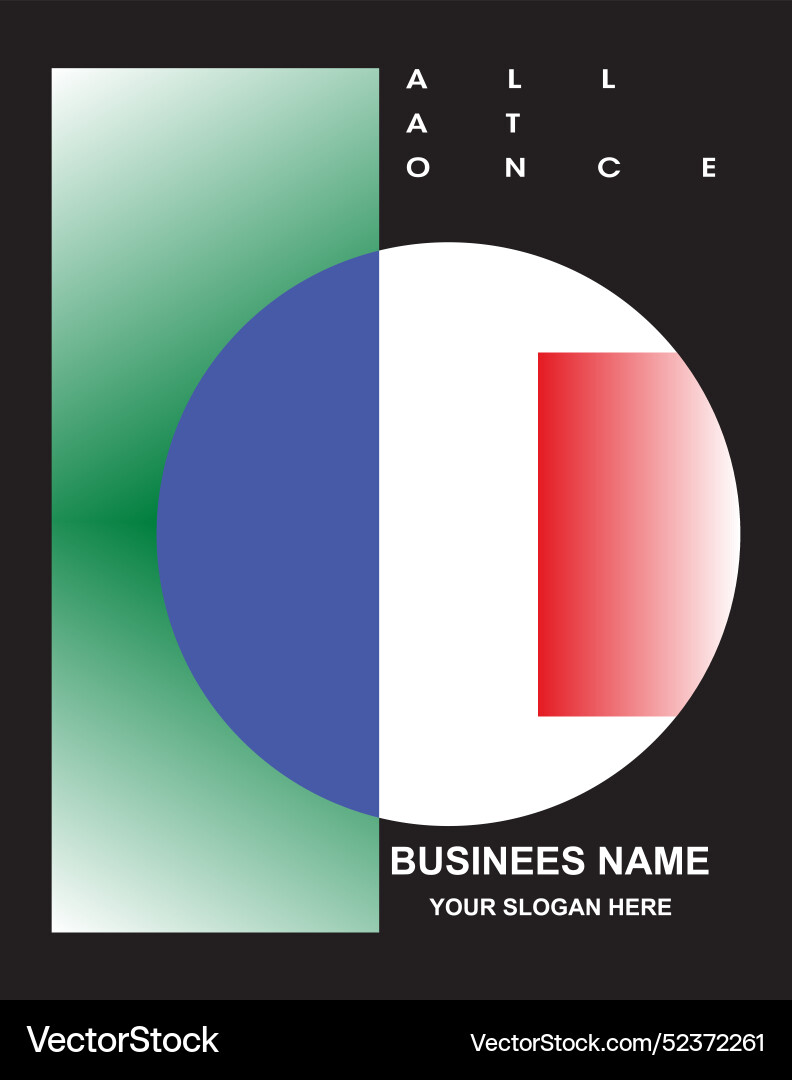 Flag logo type design concept Royalty Free Vector Image