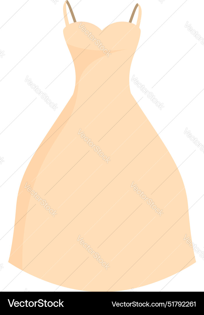 Long elegant wedding dress flowing with soft Vector Image