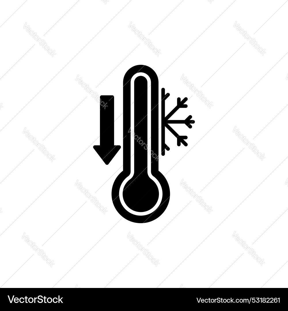 Low temperature icon set or down Royalty Free Vector Image