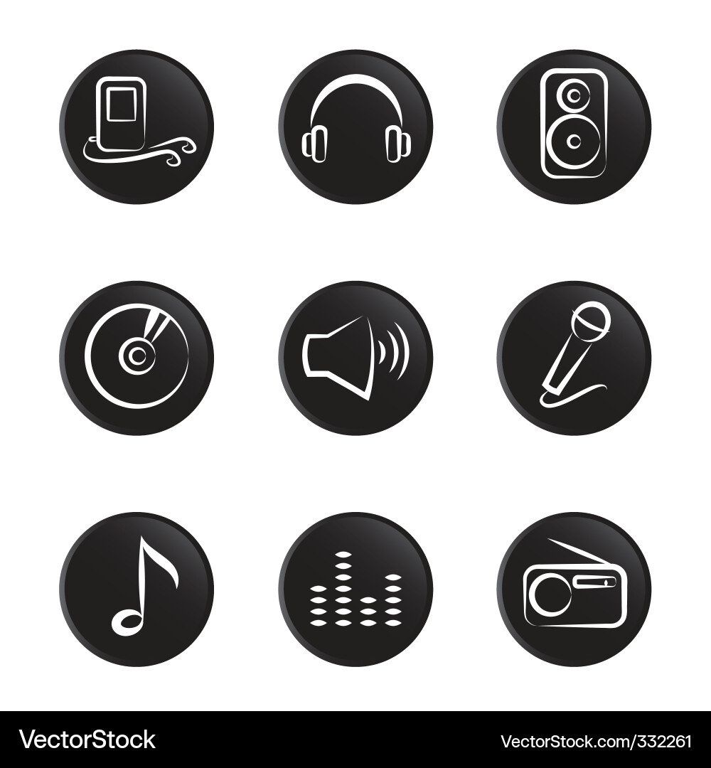 Music object Royalty Free Vector Image - VectorStock