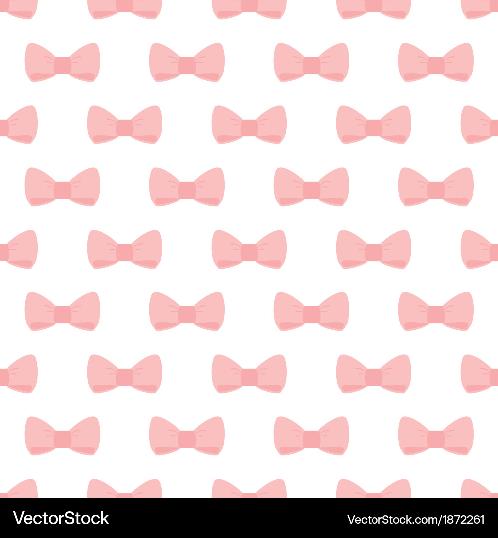 Pink Bow Seamless Pattern Royalty Free Vector Image