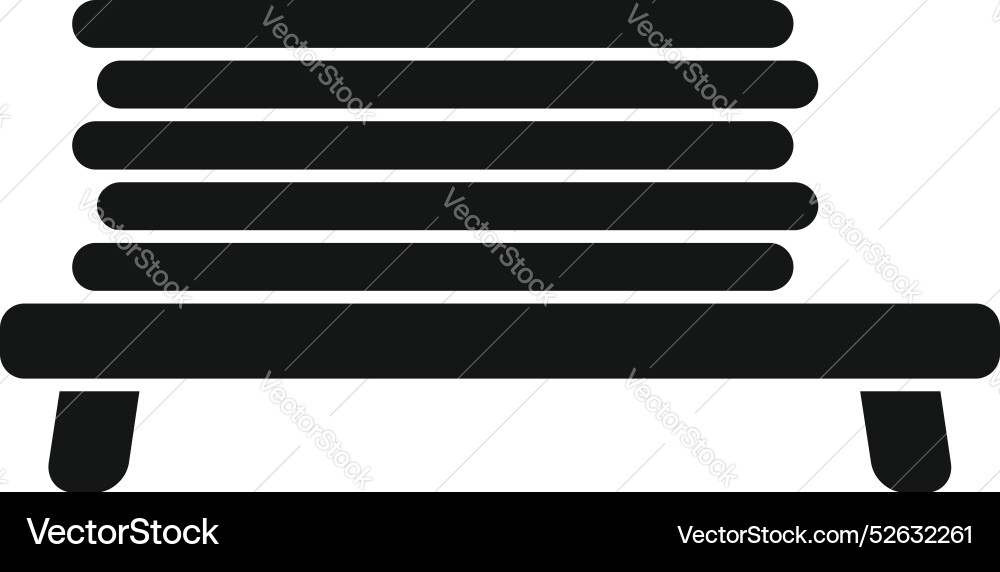 Wood planks forming bench icon simple style Vector Image