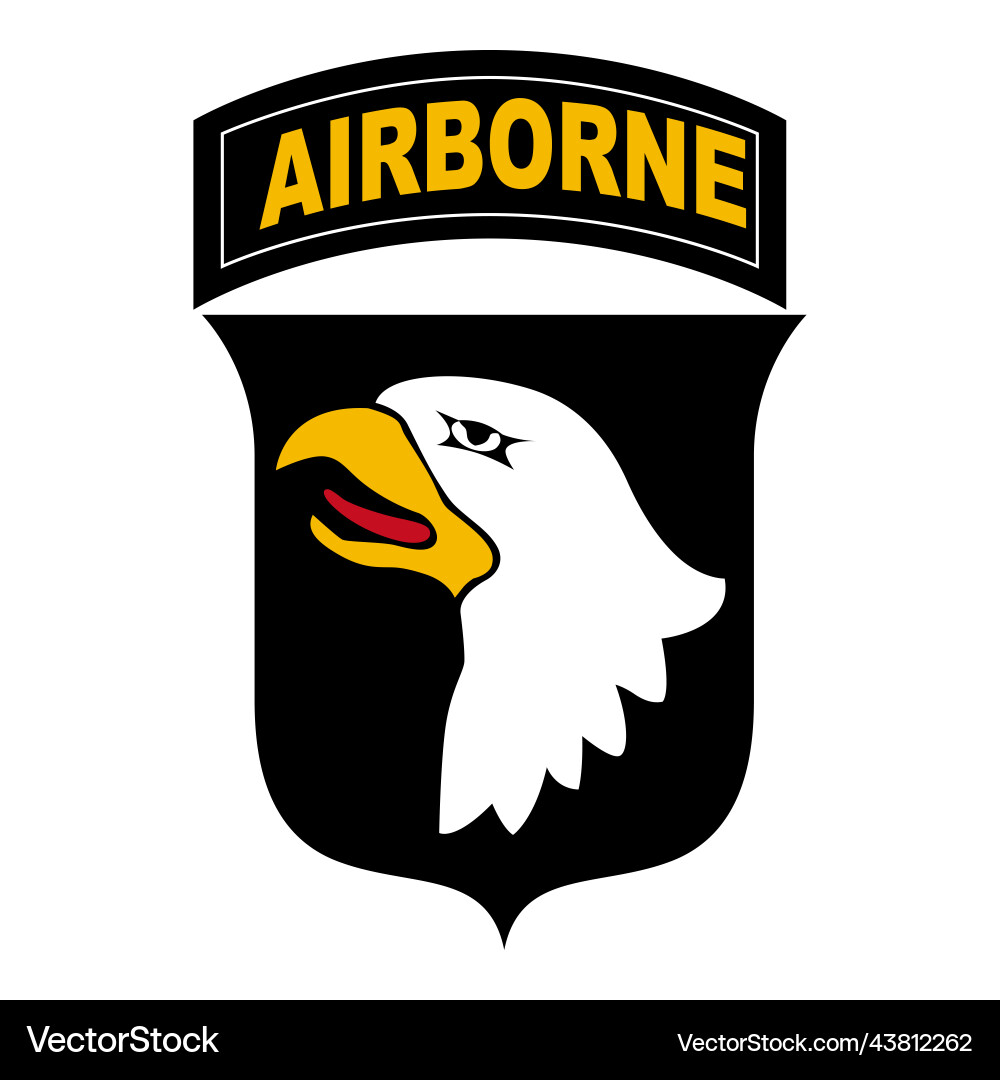 101st Airborne Division Emblem Royalty Free Vector Image