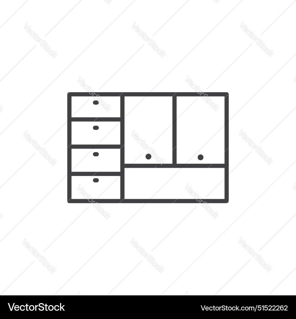 Cabinet icon Royalty Free Vector Image - VectorStock