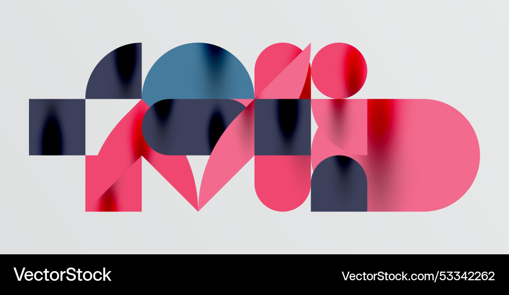 Circles semi squares and round shapes Royalty Free Vector