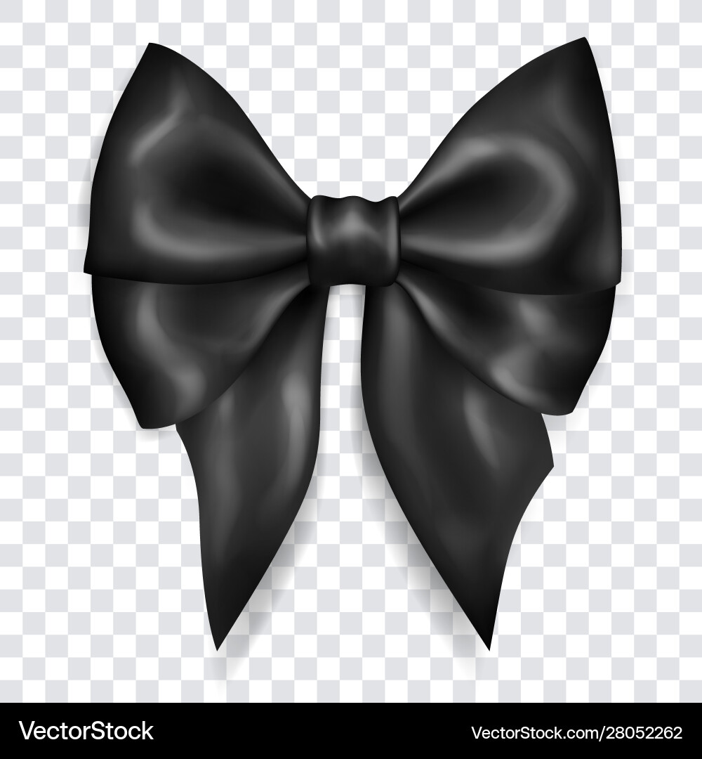 Elegant Black Ribbon Bow Royalty Free Vector Image