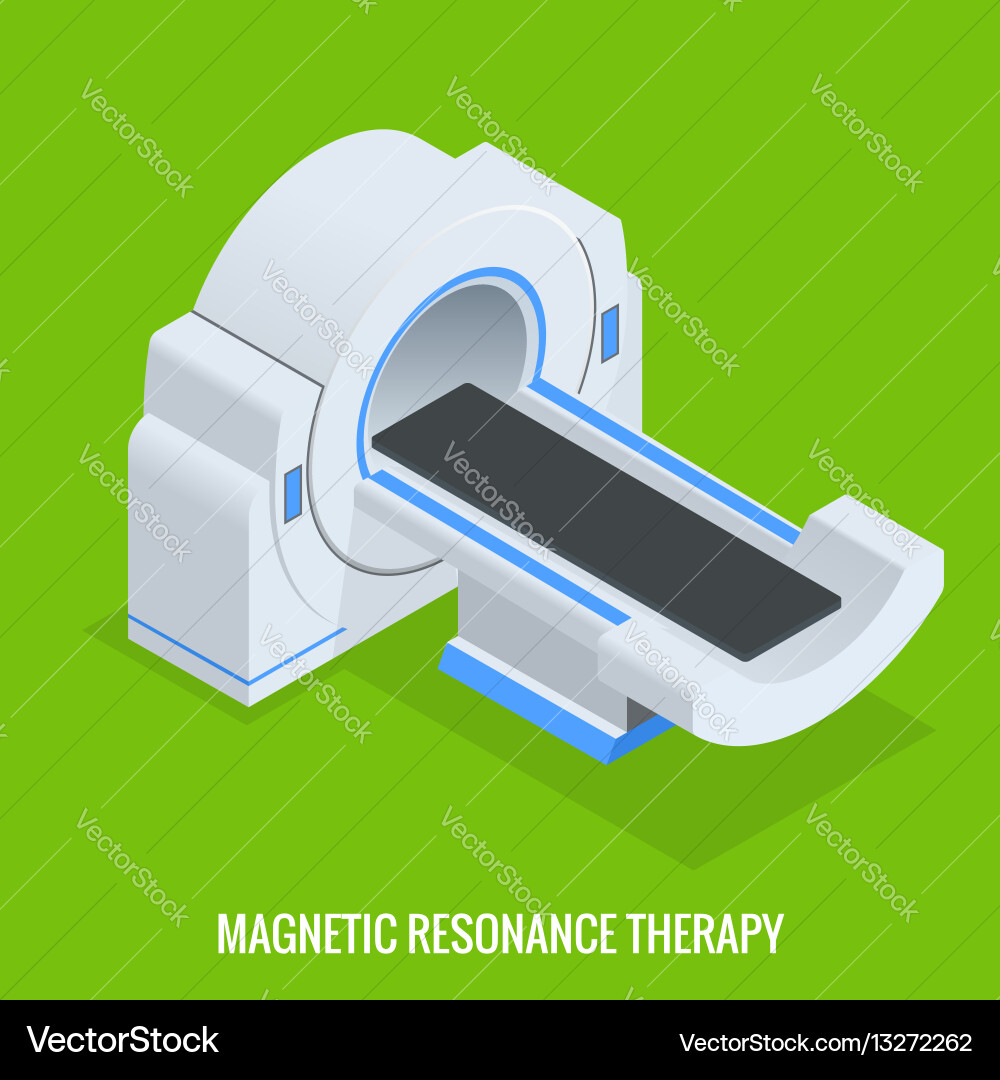 Mrt machine for magnetic resonance imaging Vector Image