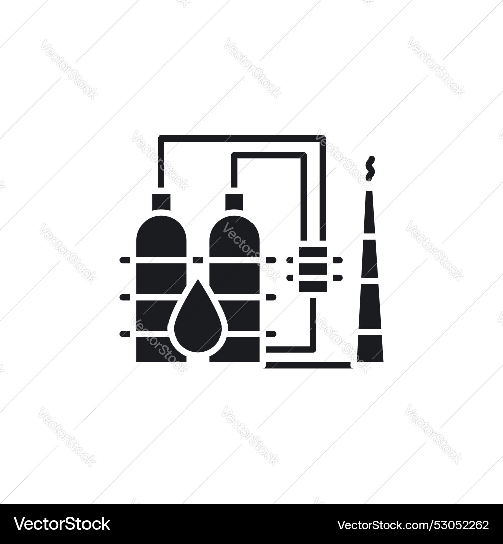 Petrochemical plant icon Royalty Free Vector Image