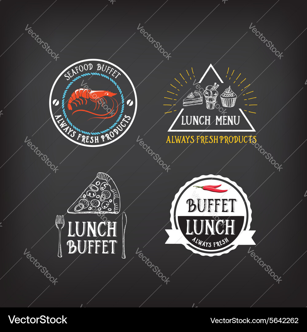 Restaurant Buffet Menu - All You Can Eat Vector Image
