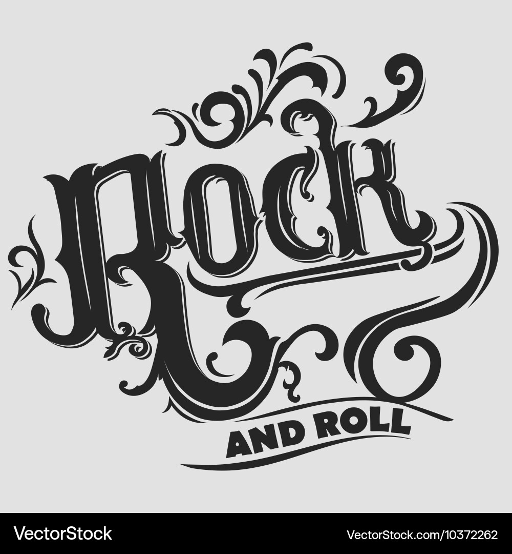 Rock music print Royalty Free Vector Image - VectorStock