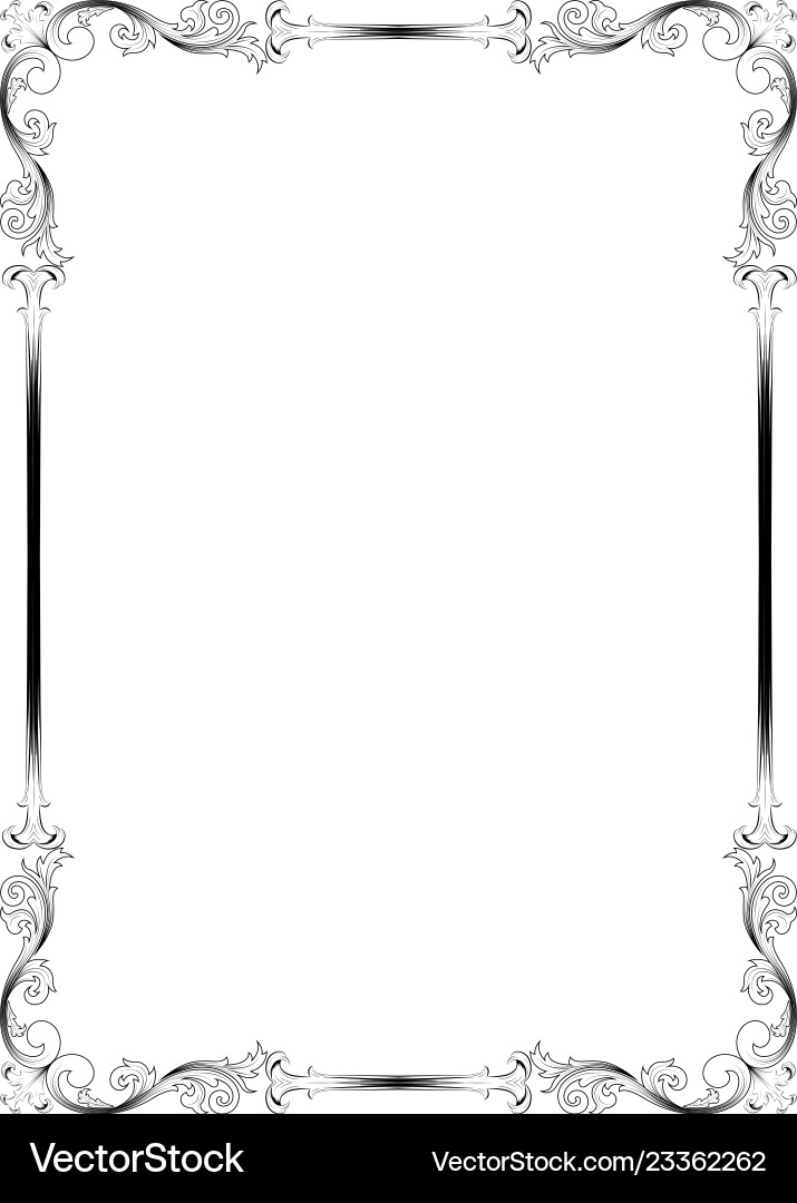 Vintage Filigree Frame Royalty Free Vector Image