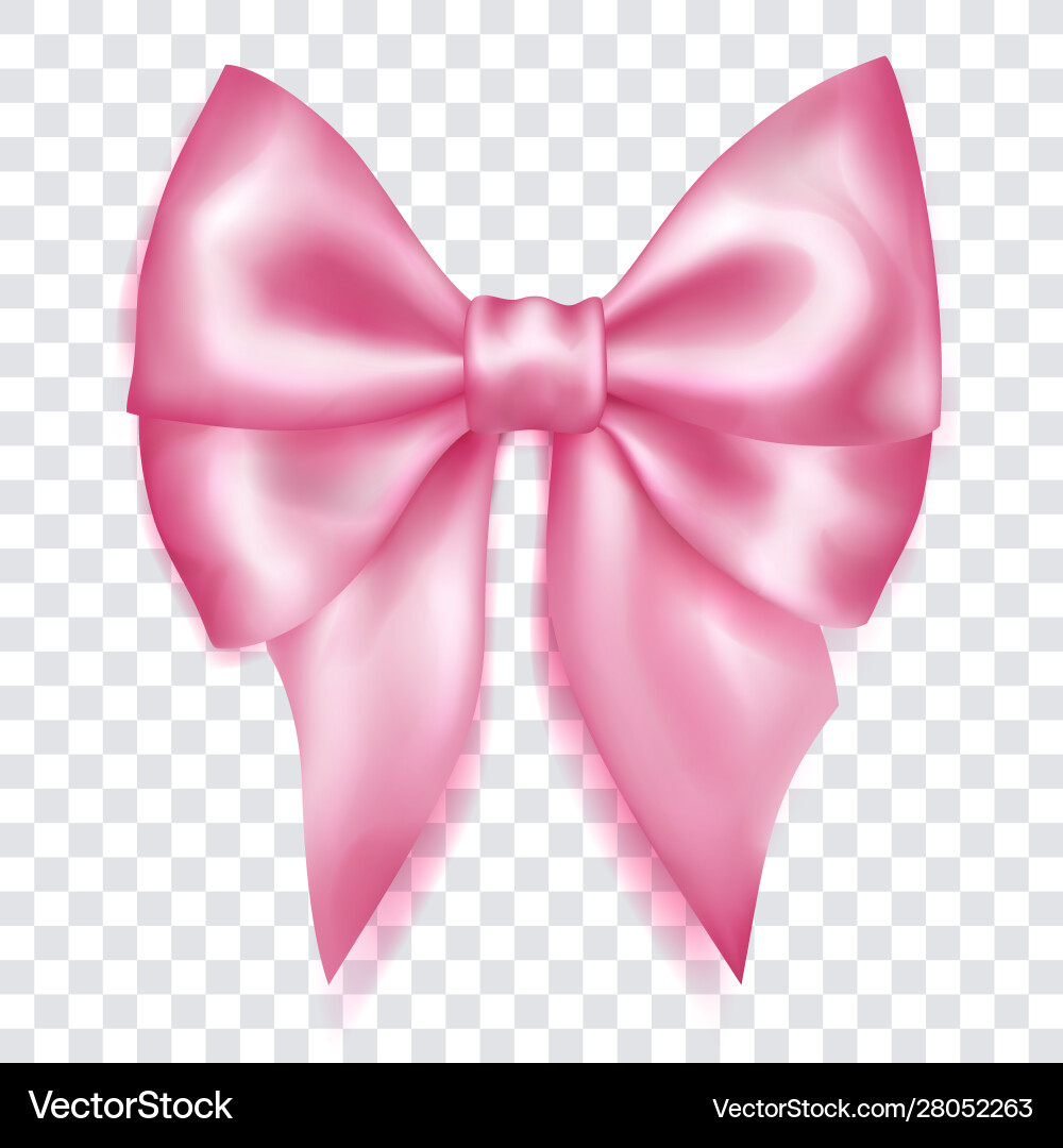 Big pink bow Royalty Free Vector Image - VectorStock