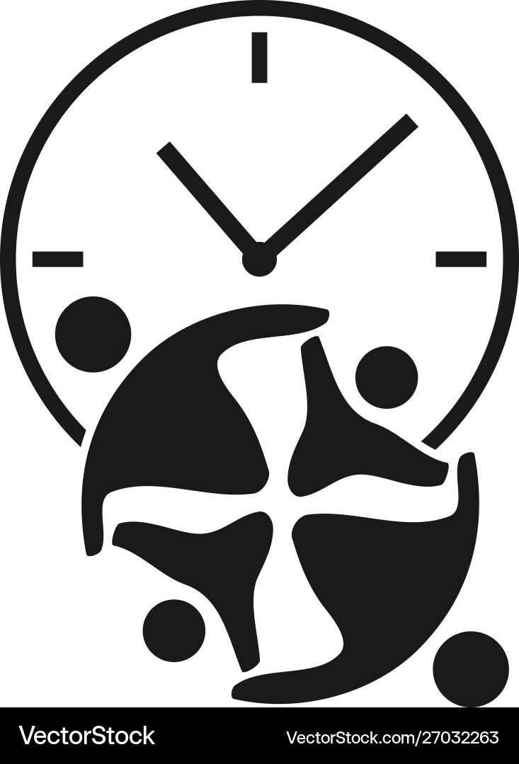 Commitment teamwork together business black logo Vector Image