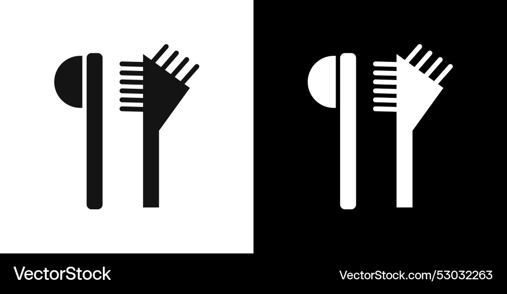 Eyebrow brush icon logo set Royalty Free Vector Image