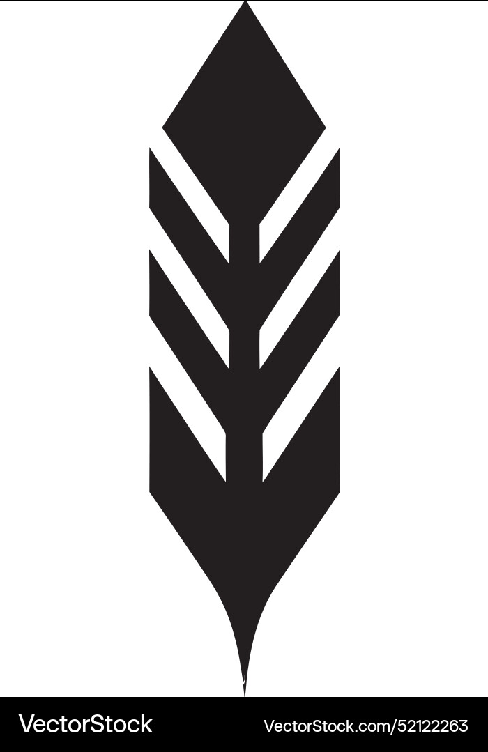 Gothic artistry blackened arrow depictionsink Vector Image