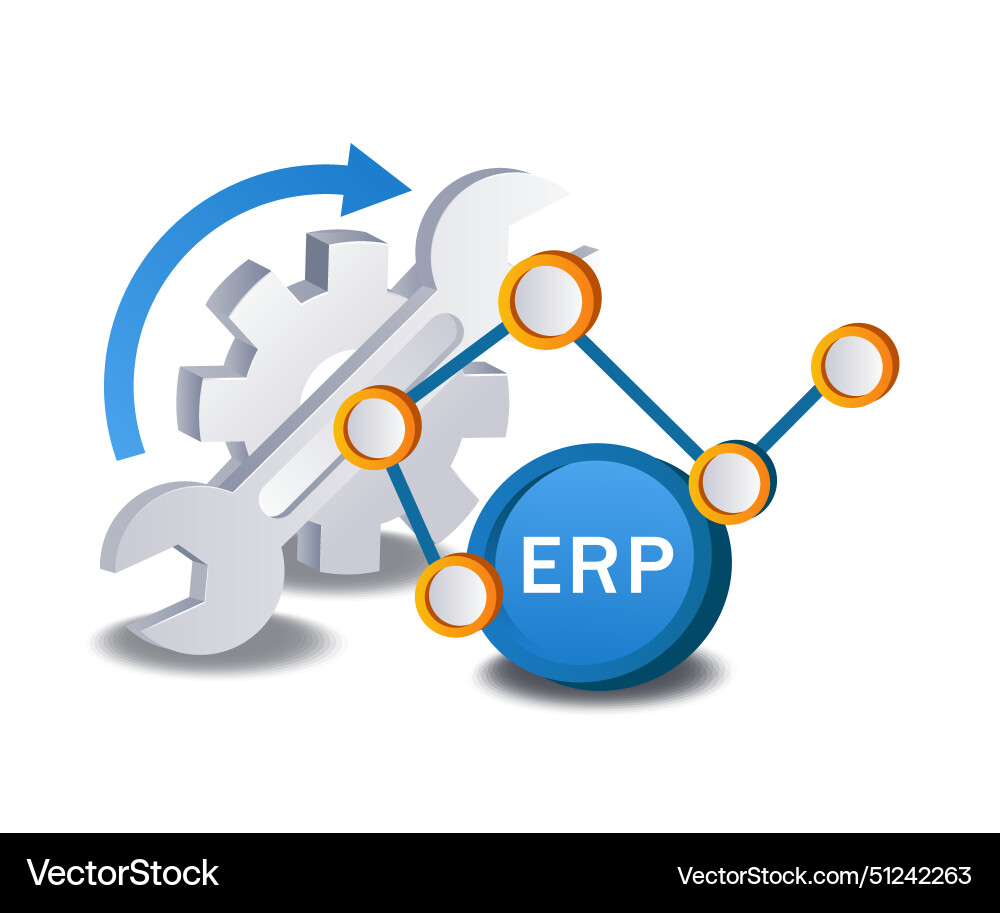 Maintenance erp management analyst infographic Vector Image