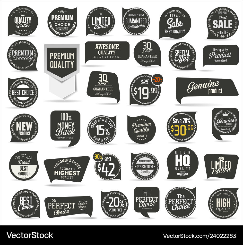 Modern badges collection Royalty Free Vector Image