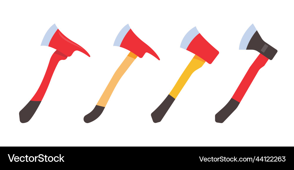 Red fire ax firefighter rescue equipment Vector Image