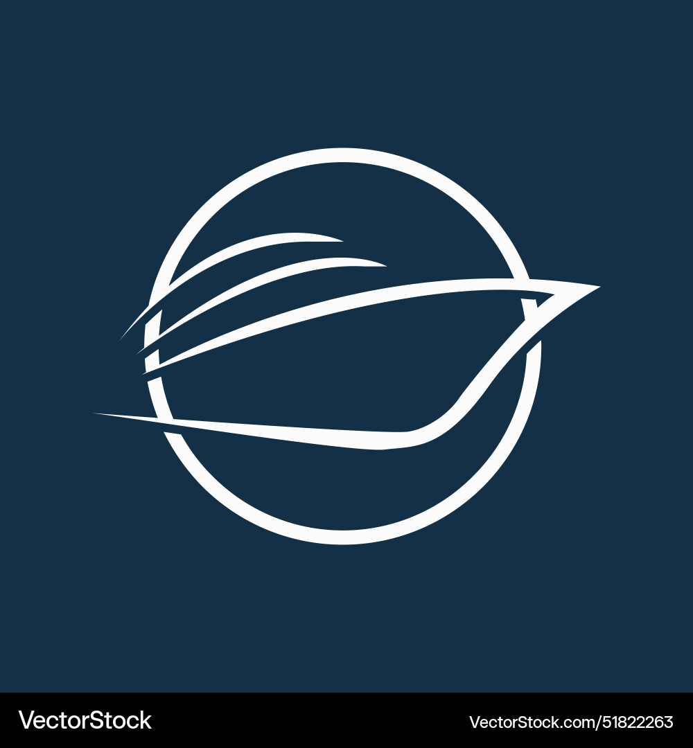 Sailing boat logo design inspiration Royalty Free Vector