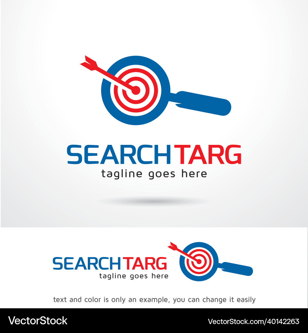 Search target logo template Royalty Free Vector Image
