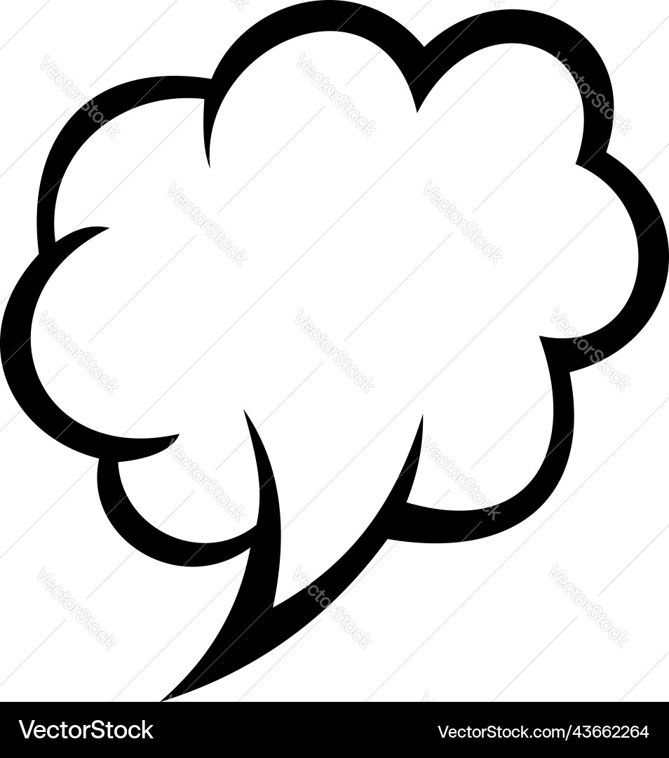 Comic speech bubble isolated chat cloud Royalty Free Vector
